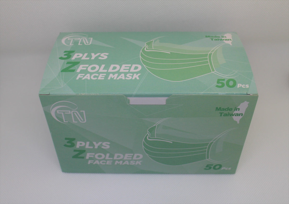 Z Folded Face Mask(Box of 50) – Taiwanexus